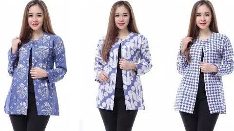 10 Inspirasi Model Outer Batik Wanita Kekinian, Cocok Buat Ngantor ...