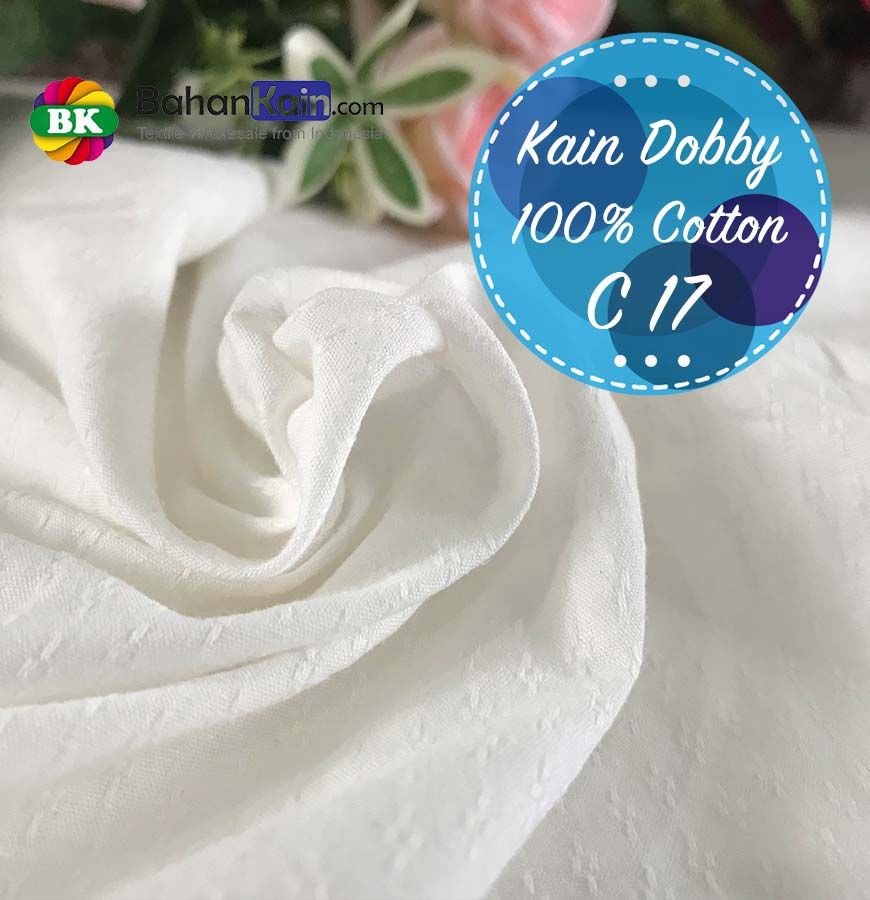 Jual Kain Dobby 100% Cotton Motif C 17 Lebar 150 CM – BahanKain.com