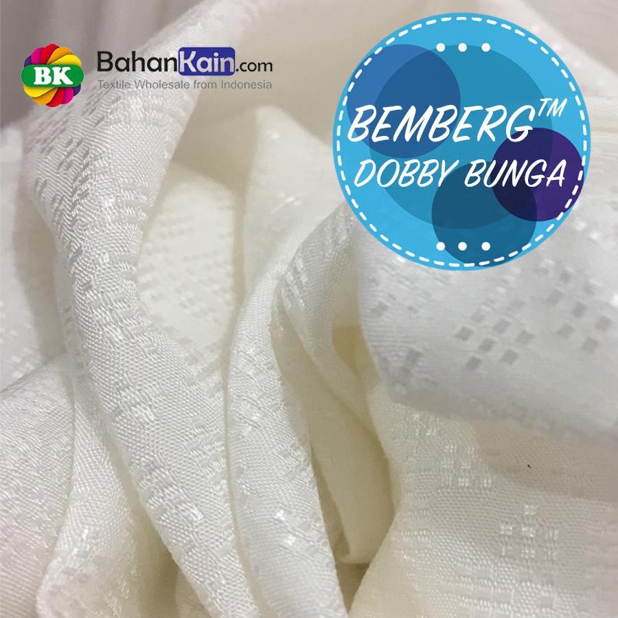 Kain Bemberg Dobby ATBM Motif Bunga