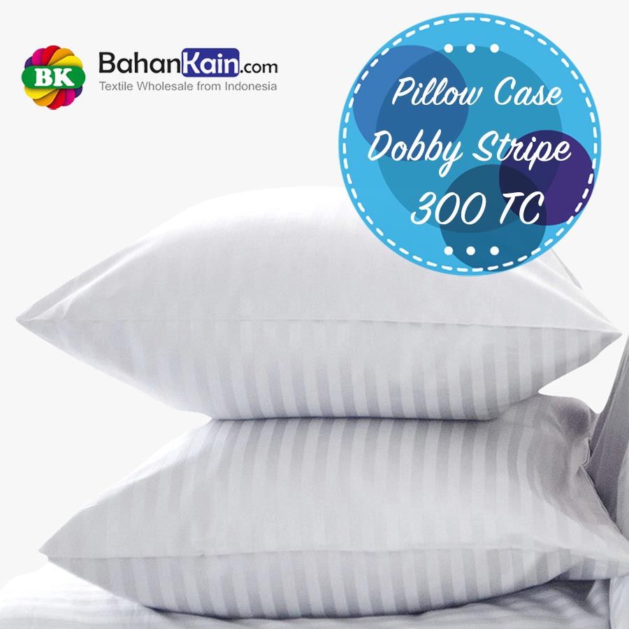 Jual Pillow Case Hotel Dobby Cotton Stripe 300 TC – BahanKain.com