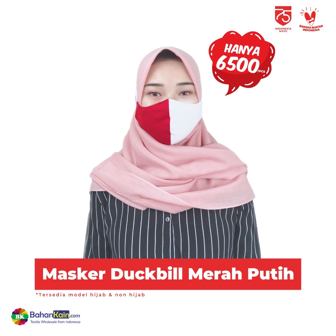 Masker Kain Merah Putih