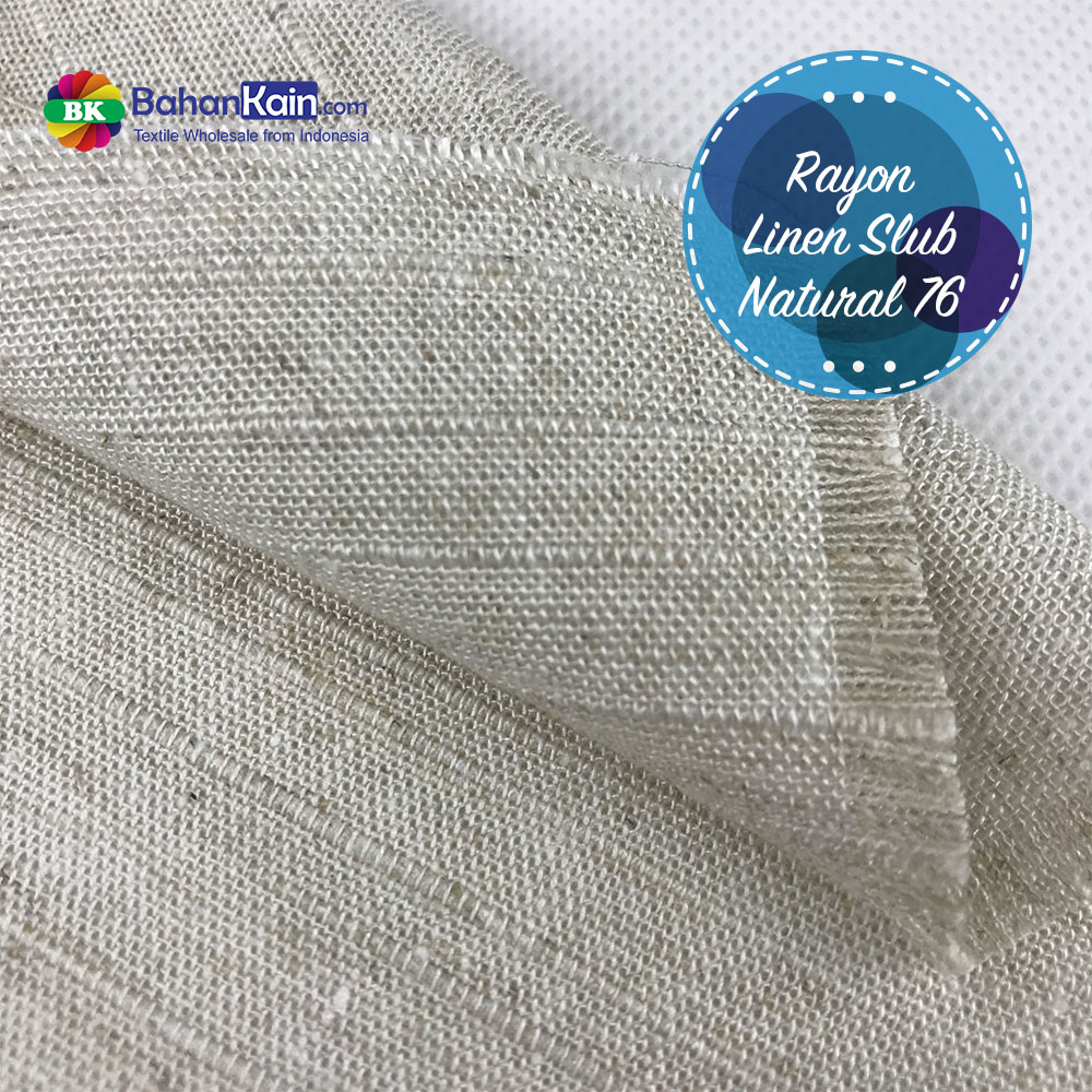 Kain Rayon Linen Slub Natural 76