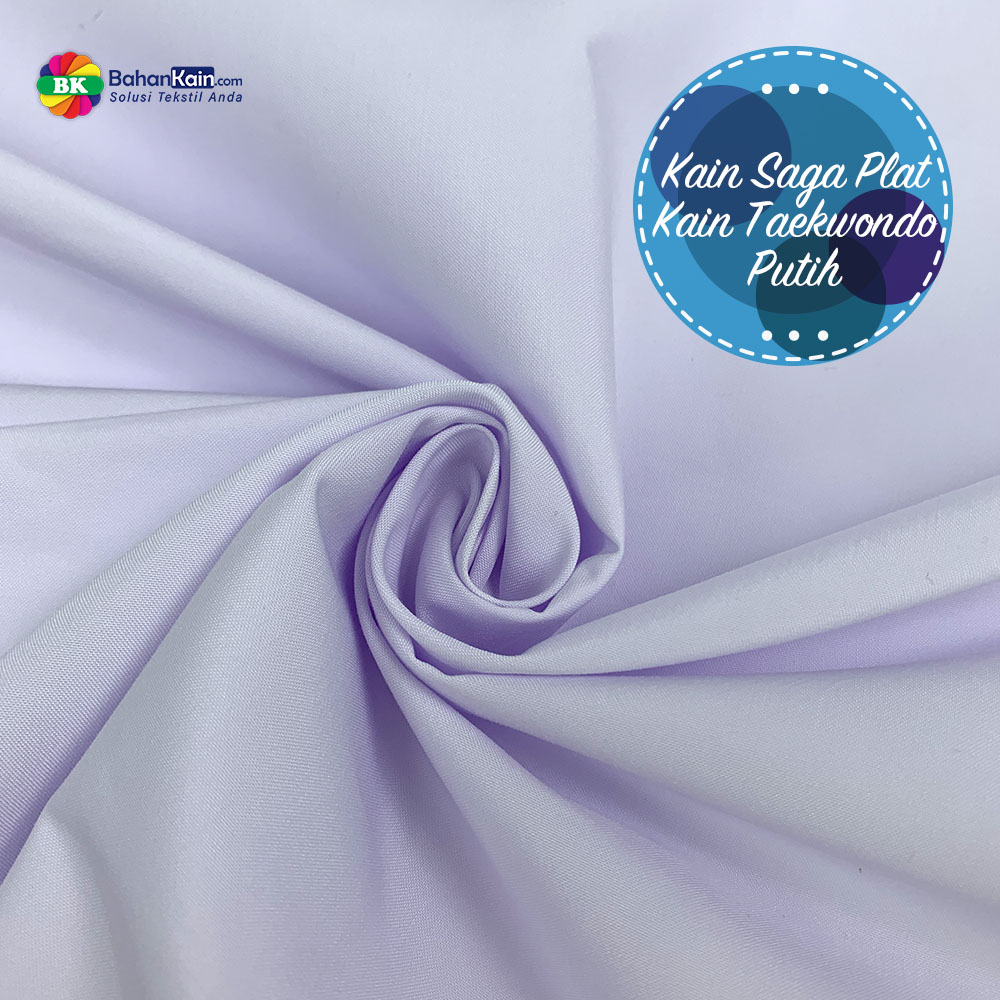 Kain Saga Putih Bahan Seragam Bela Diri