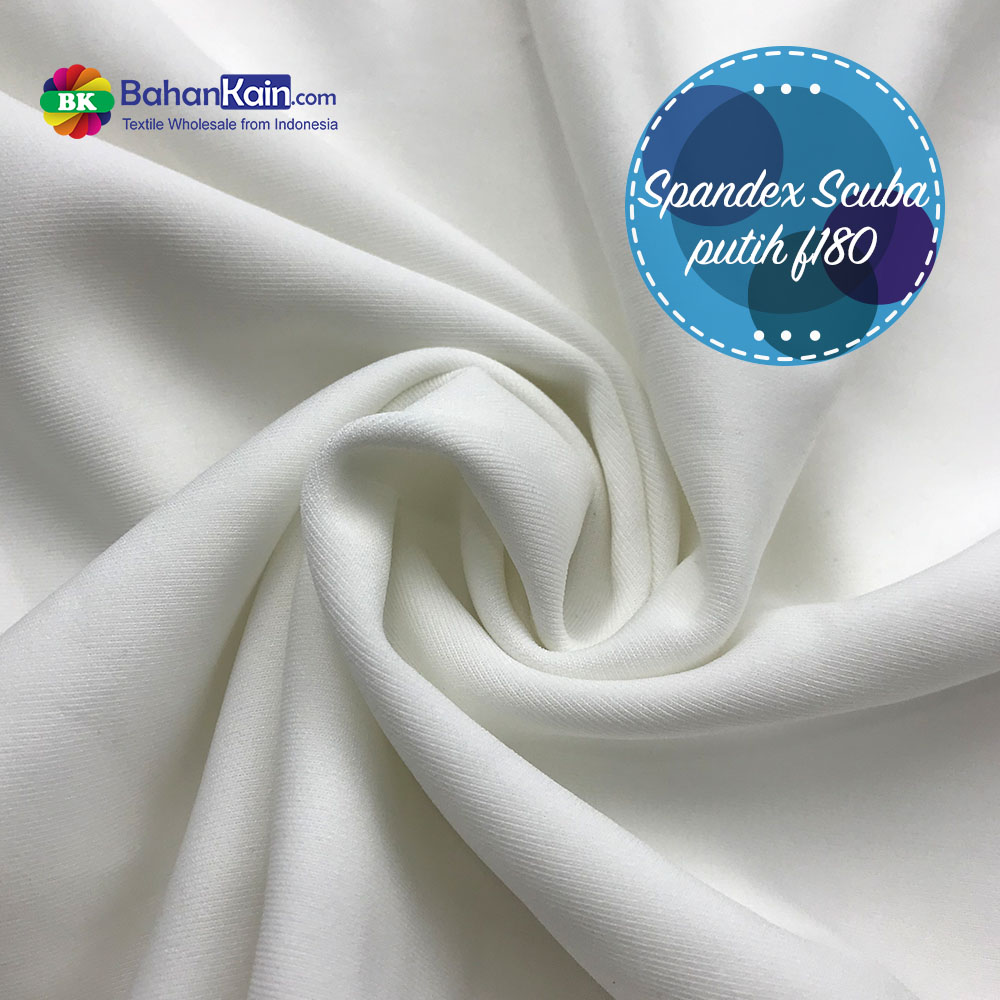 Kain Spandex Scuba Putih
