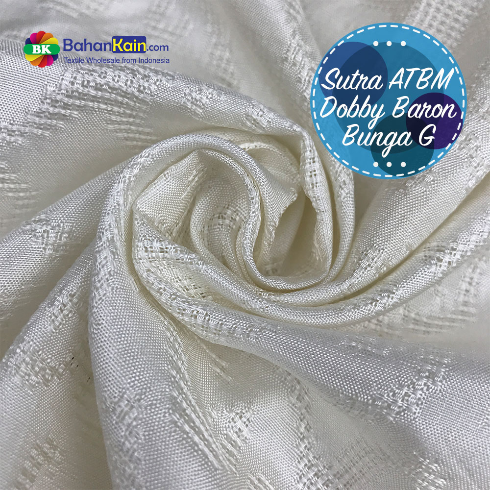 Sutra/Silk ATBM dobby baron bunga G 100% Sutra Asli High Quality