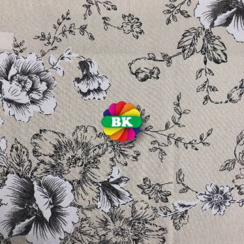 Kain Kanvas Print Motif Bunga